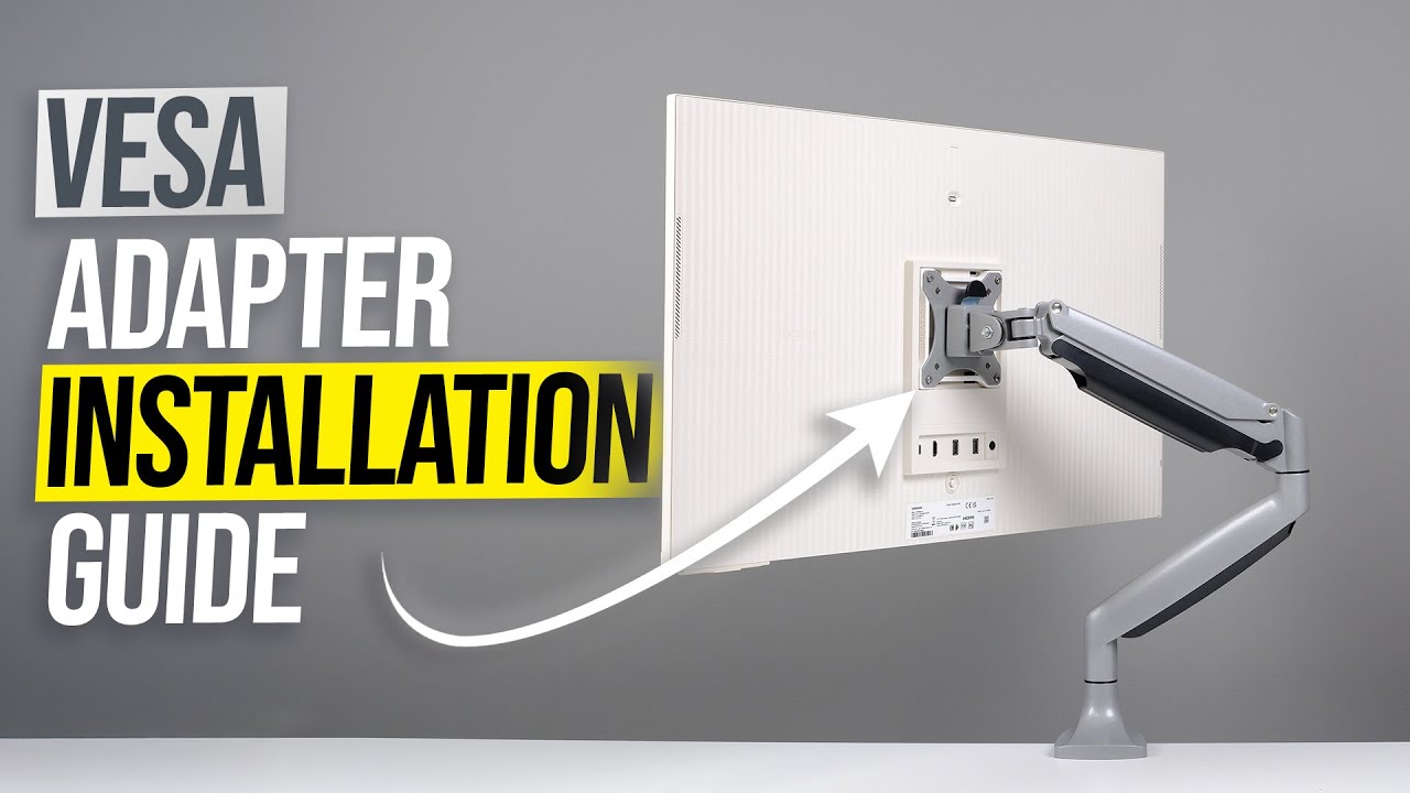 How to Install CREAT3D VESA Adapter on Samsung Smart Monitor M80C, M80D Monitors - YouTube