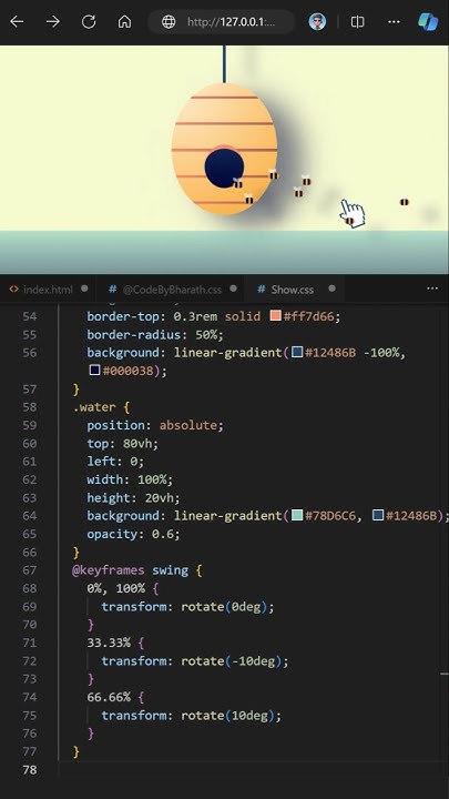 Day 082 - 🤯 Css Bees Chasing Cursor #coding #frontend #webdevelopment #css3 #programming # ...
