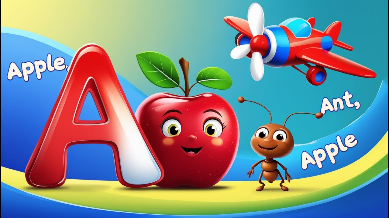 A For Airplane ABC Alphabet Songs Sounds A for apple b for ball song ...