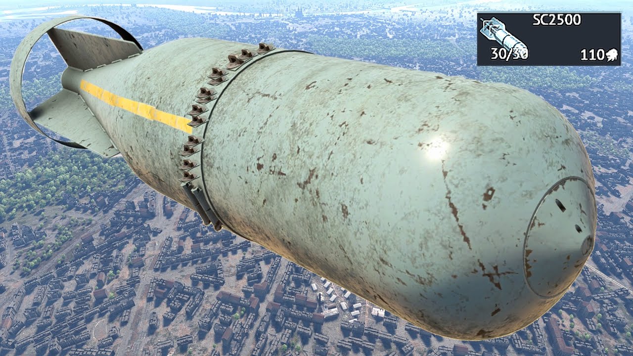 GIGANTIC GERMAN BOMB IN WAR THUNDER (2500kg) - YouTube