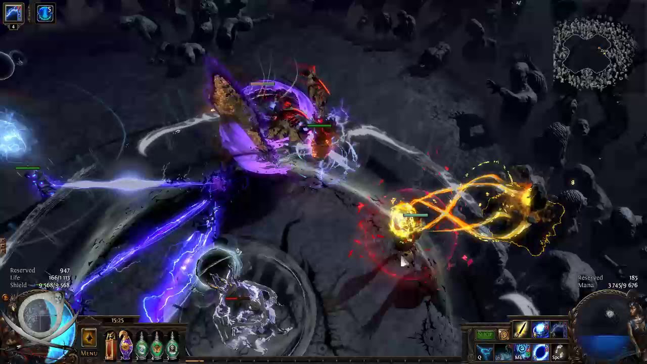 LL Indigon Arc totems Hierophant Uber Elder action - YouTube
