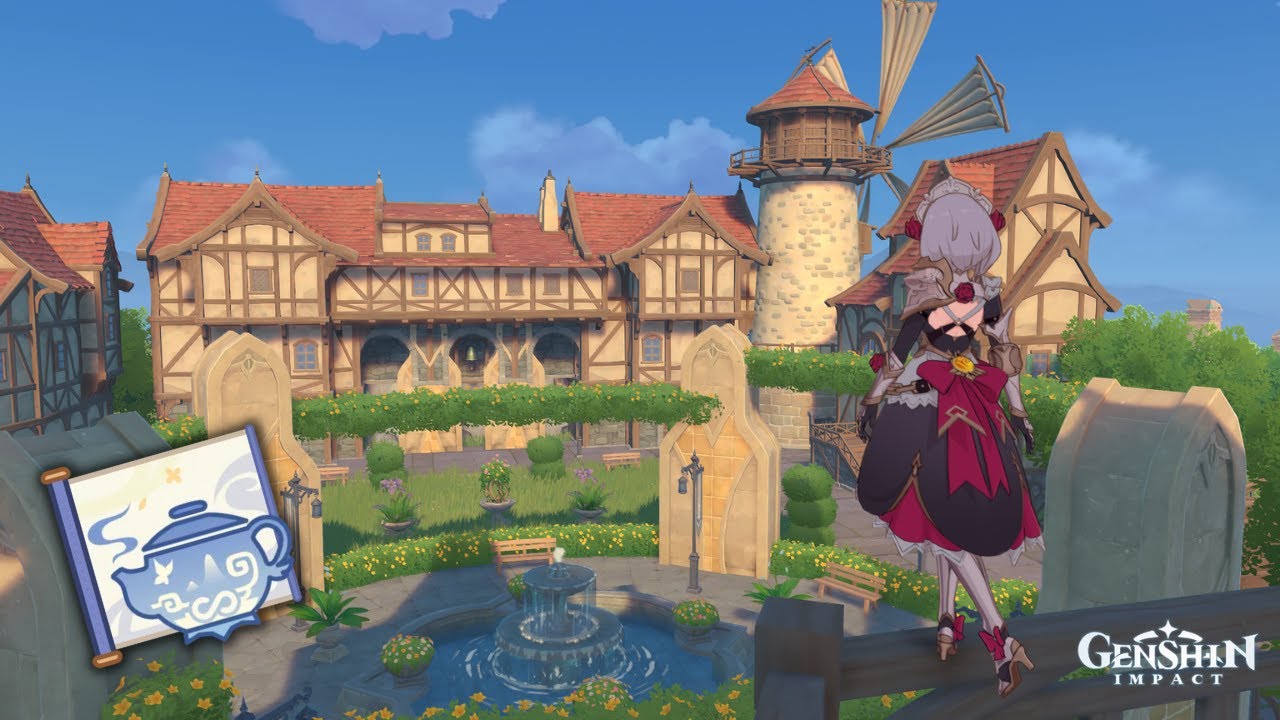 Mondstadt Mansion Entrance (Serenitea Pot Design Idea) - YouTube