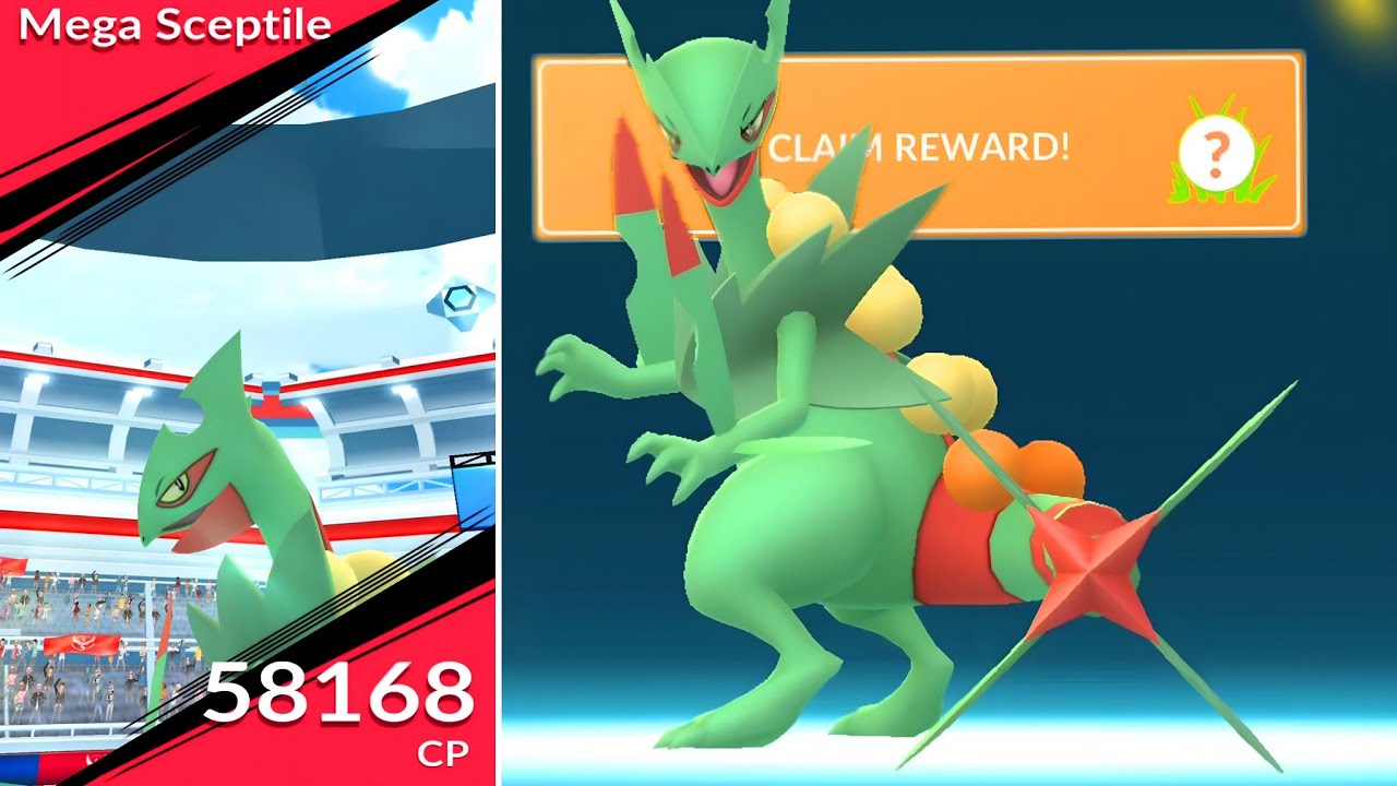 First ever 3000+ Cp Mega Sceptile in pokemon go. - YouTube