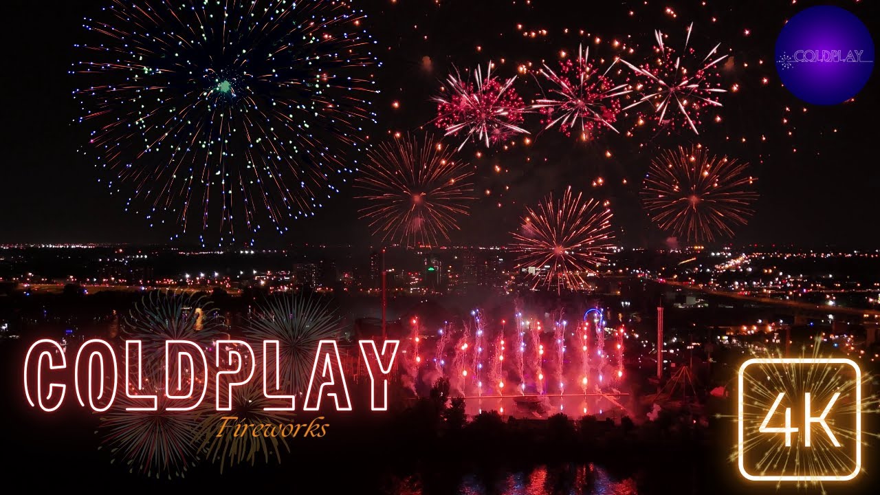 Closing Fireworks Show - COLDPLAY Theme in Montreal 2024 - YouTube