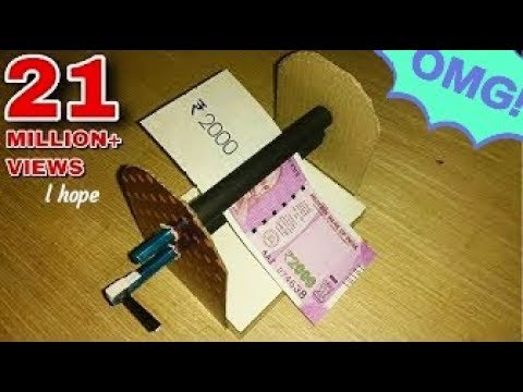 DIY Money Printer Machine at home , ATM Money Machine, taka machine ...
