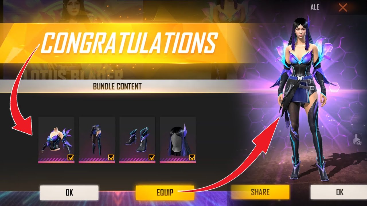 Free Fire Diamond Royale Spin Event | Lotus Blader Bundle ...