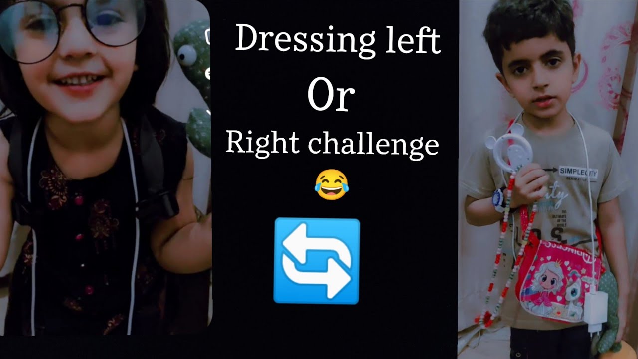 right Vs left challenge| dressing depends on challenge 😂 - YouTube