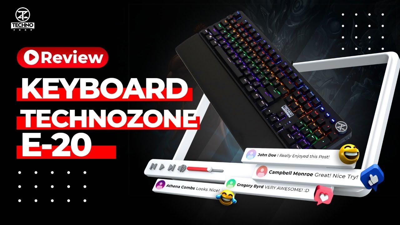 Techno Zone E 20 Gaming Mechanical Keyboard Full Review - YouTube