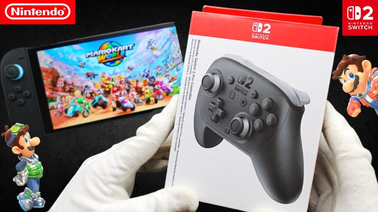 Unboxing and Testing the Nintendo Switch 2 Pro Controller with Mario ...