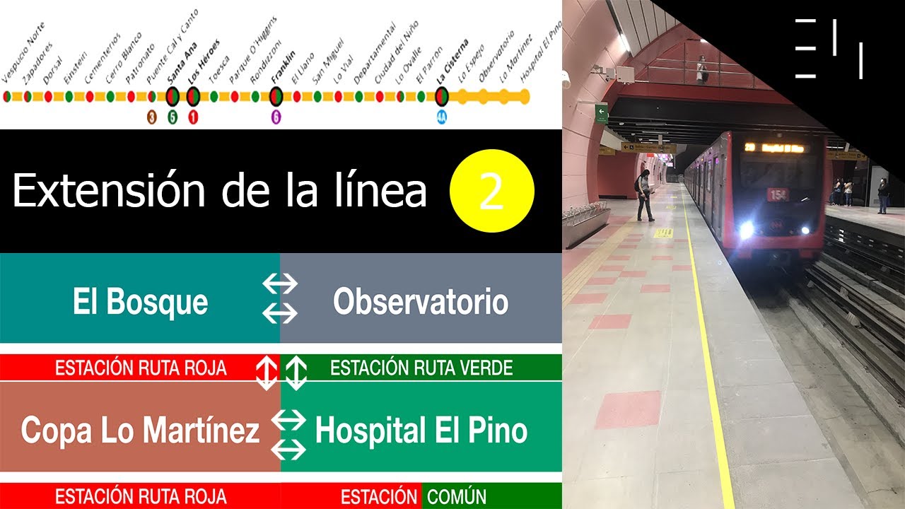 Extensión de la Línea 2 - #MetrodeSantiago🇨🇱 - Recorrido - YouTube