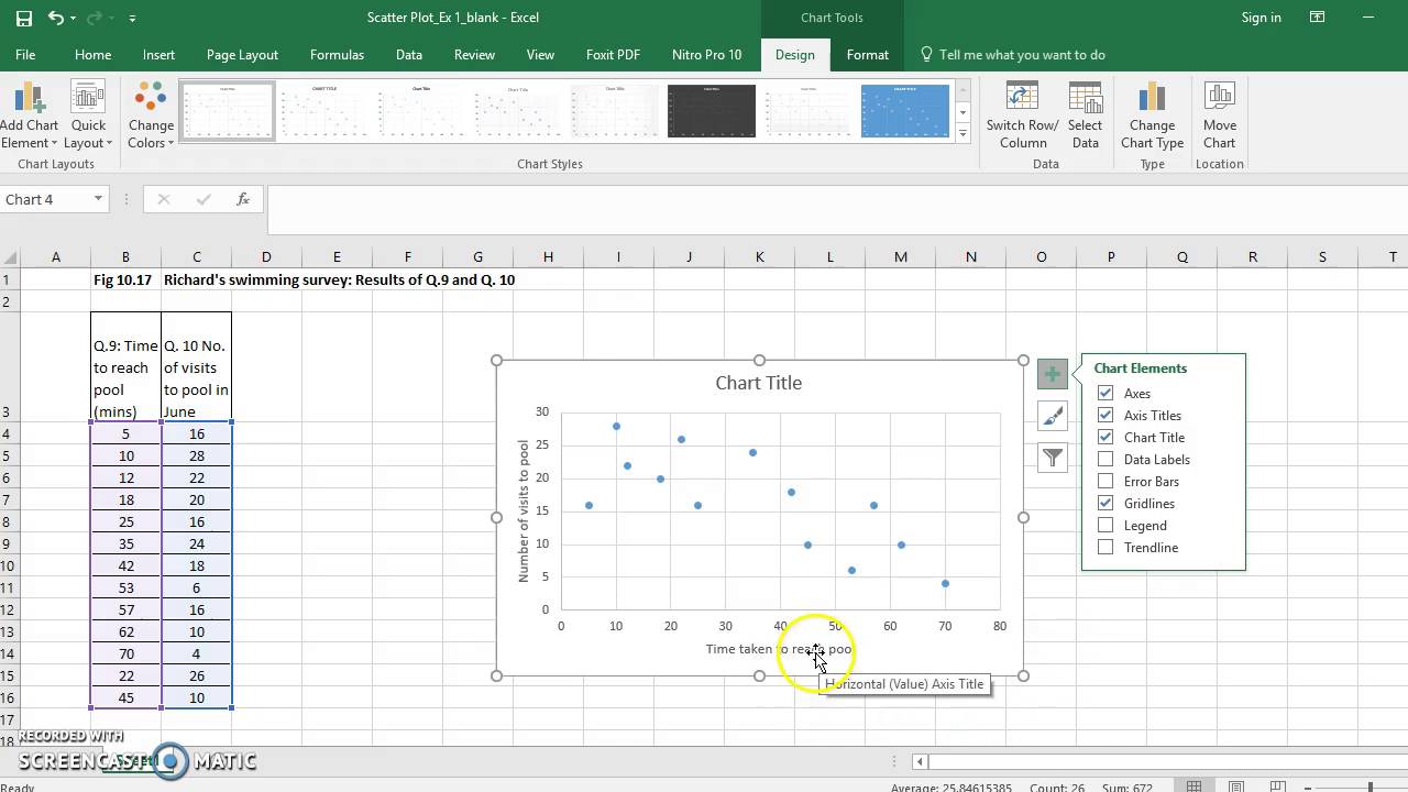 Scatter Plots in Excel - Ex 1 - YouTube