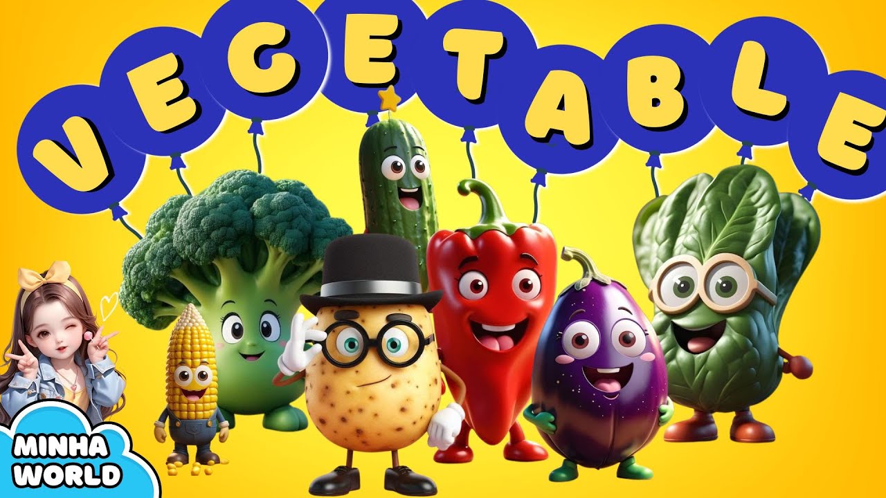 Vegetables Song for Kids | Nursery Rhymes & kids Song | Vegetable ...