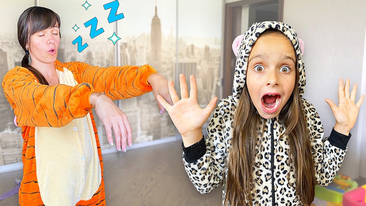 Pretend Play Sleepwalking Story with Lidia / Funny Kids Video - YouTube