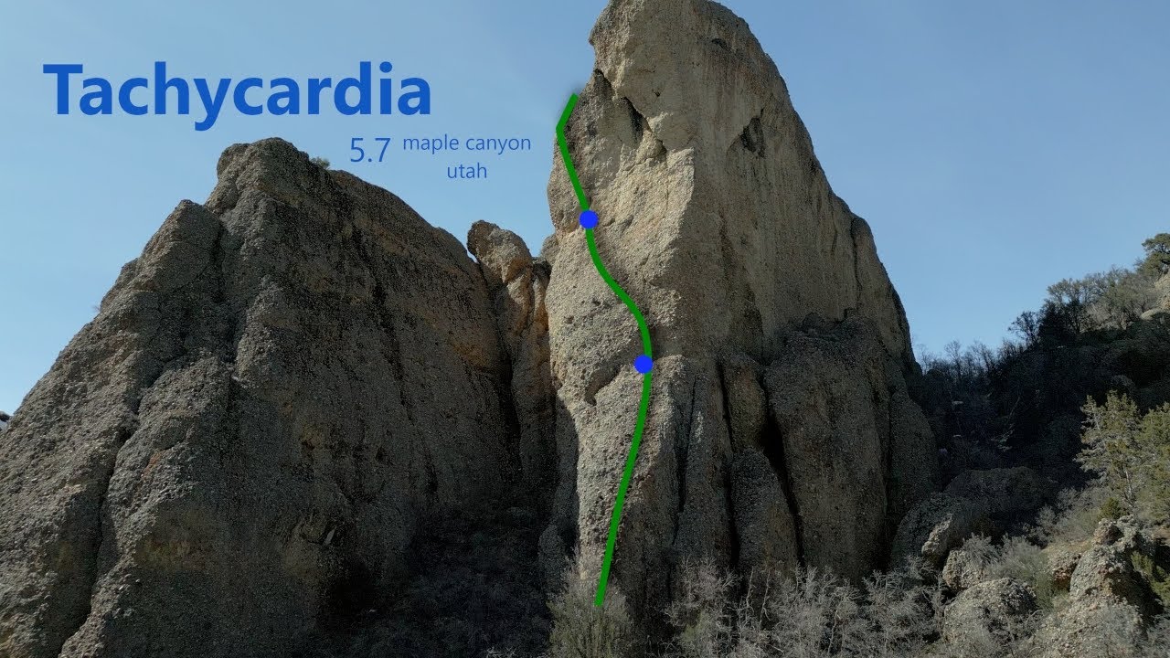 Tachycardia, 5.7, Maple Canyon. Utah - YouTube