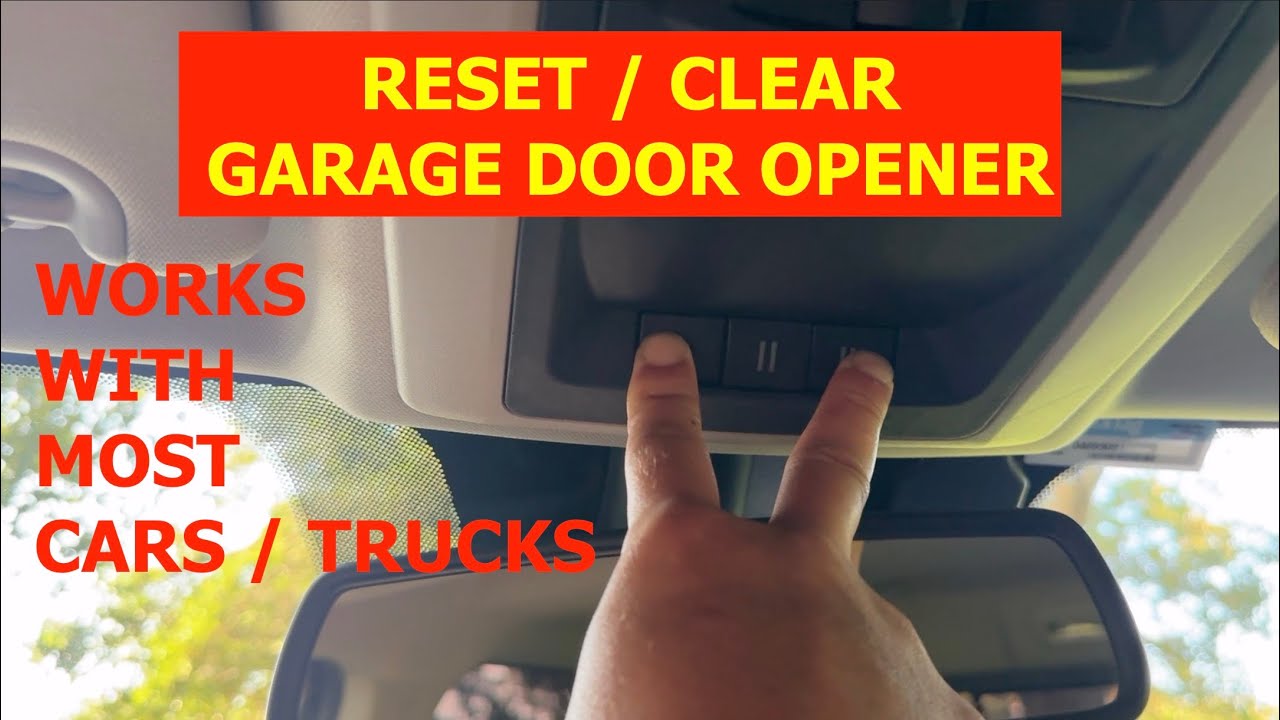 *FASTEST* WAY TO RESET / CLEAR MEMORY GARAGE DOOR OPENER (WORKS WITH ...