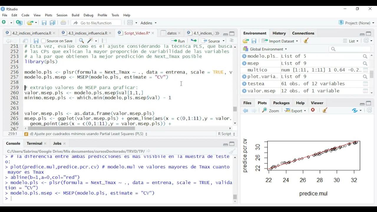 Partial Least Squares (PLS): Aplicación - YouTube