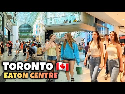 Saturday Inside Toronto Eaton Centre Mall | Canada's Busiest Shopping Mall Walk 2026