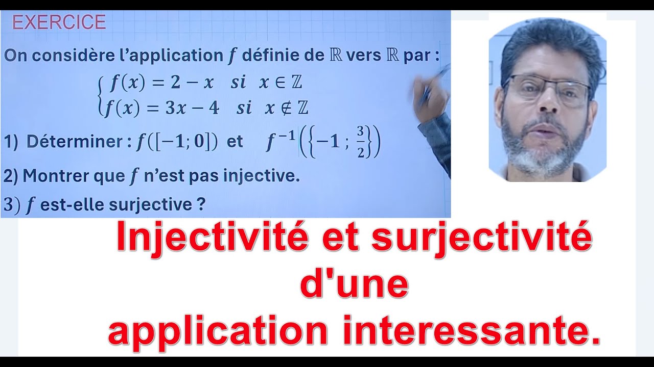 Injectivité et surjectivité d'une application intéressante. : - YouTube