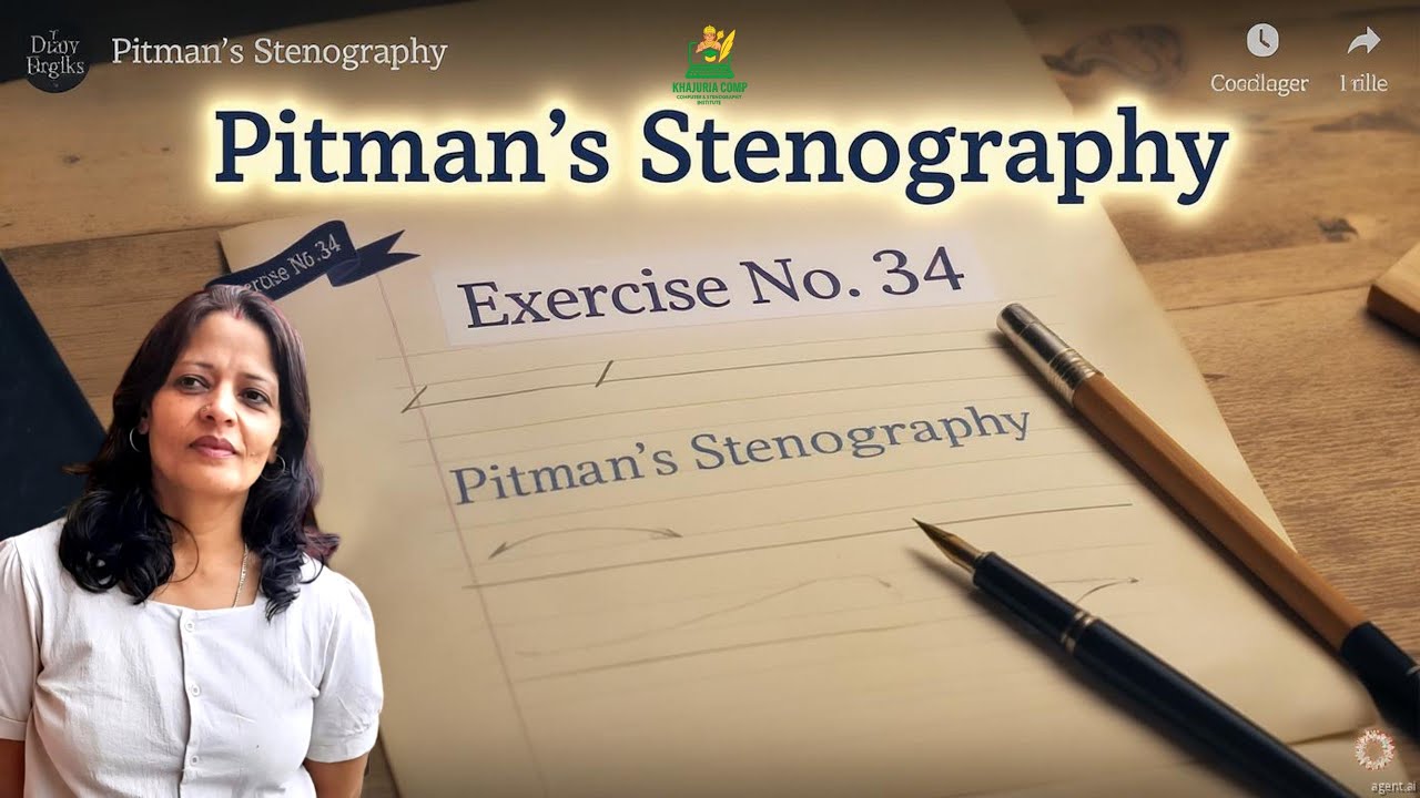 (28) Exercise No 34 of Pitman's Stenography Book - YouTube