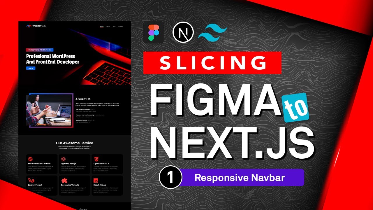 Slicing Figma To Nextjs Tailwind Responsive Navbar Nextjs 13 Tutorial Youtube