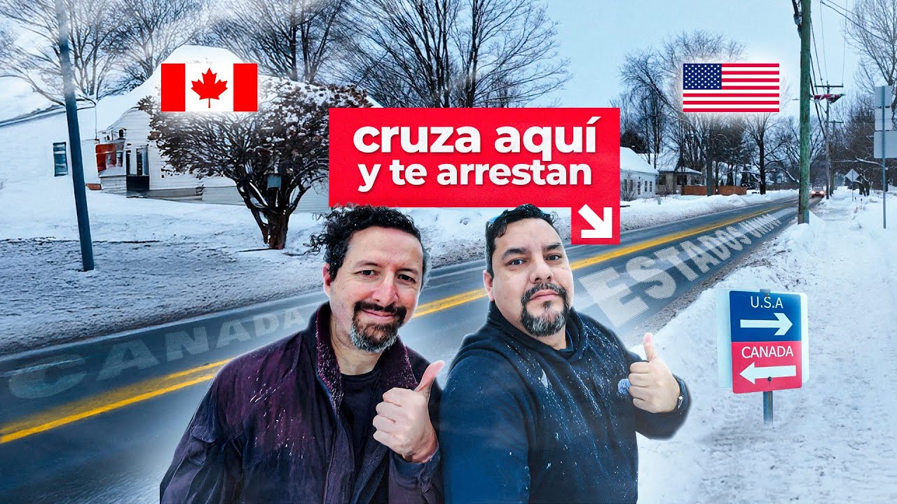 Aquí pasas caminando LA FRONTERA DE CANADA Y ESTADOS UNIDOS con ...