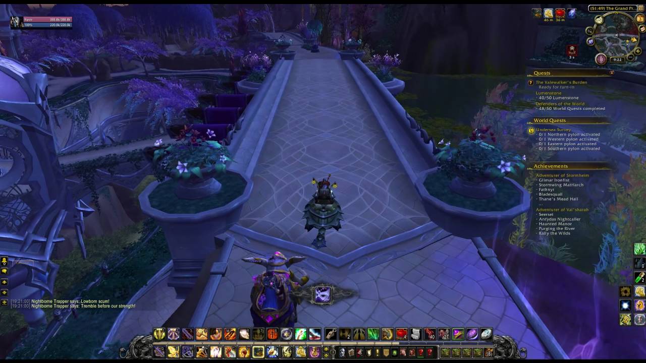 Where is The Grand Promenade WoW Explore Suramar Legion - YouTube