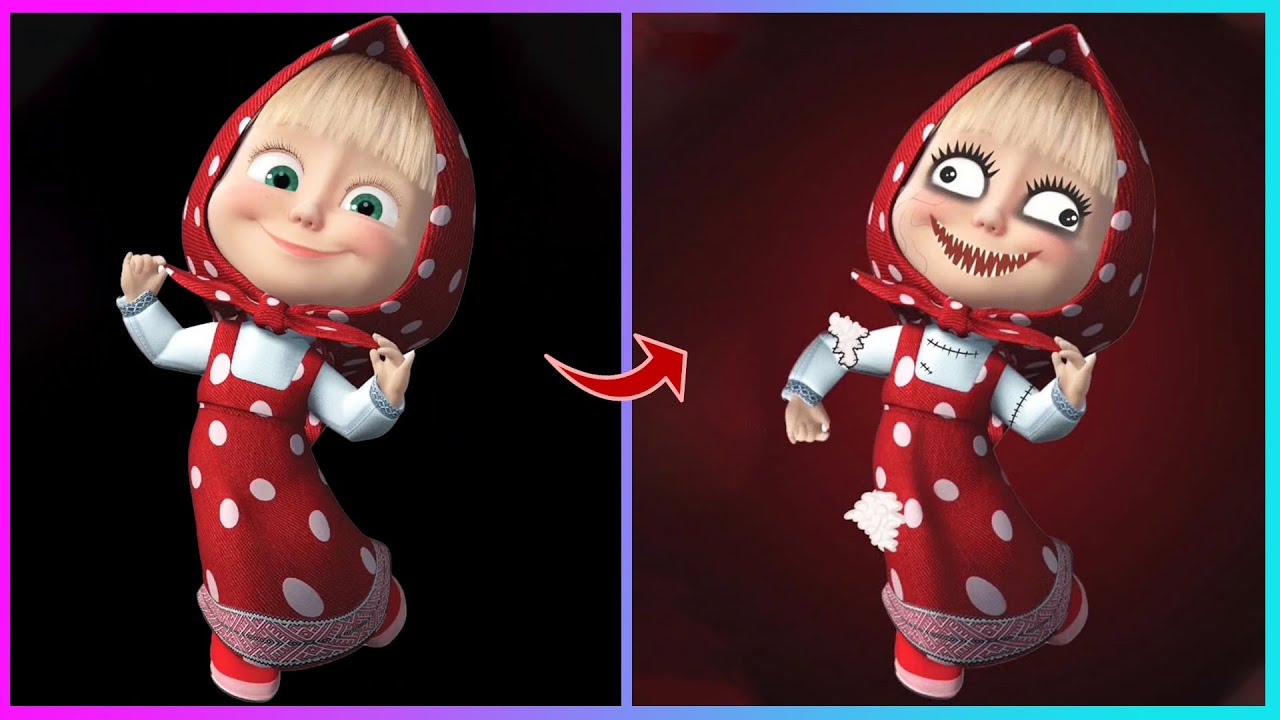Masha Transformation In Halloween - Glow Up Halloween#2 - YouTube