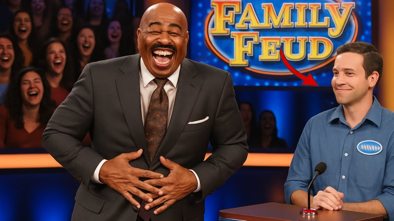 Steve Harvey Can’t Stop Laughing At One Answer On Family Feud - YouTube