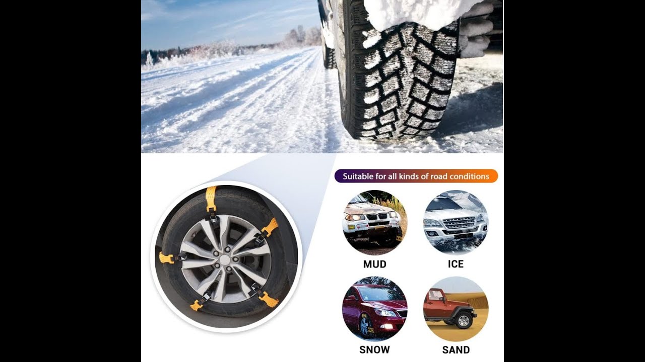How to install anti-slip Snow Chains for your car wheels? - YouTube