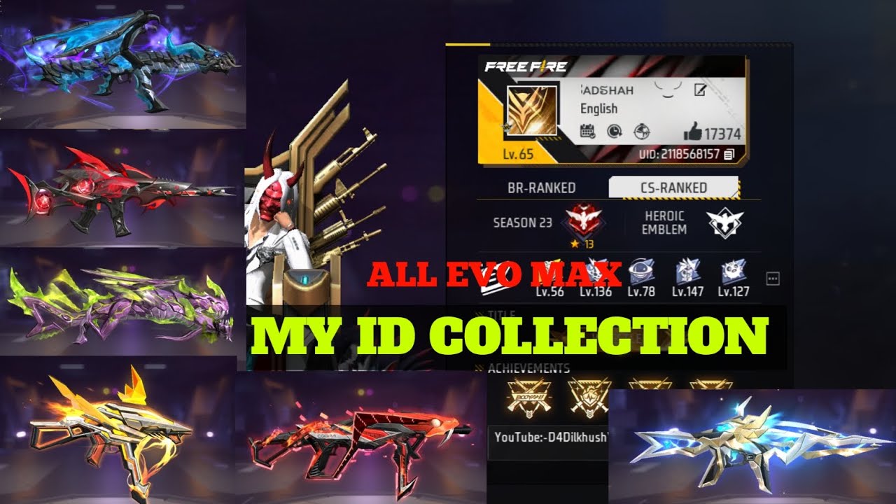 MY FF ID Full collection🤯Revealed @D4DilkhushYT001 - YouTube