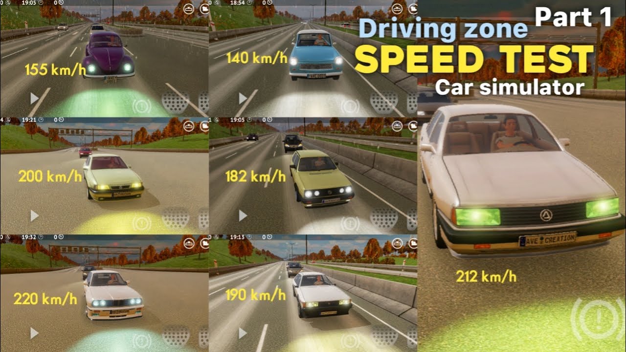 Top Speed/power test of all car available in car driving simulator ...