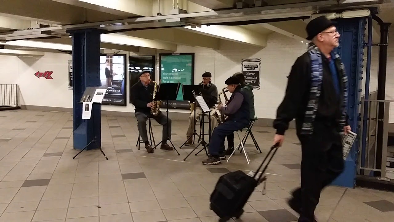 59th st Columbus circle buskers, not often you hear this kinda music ...