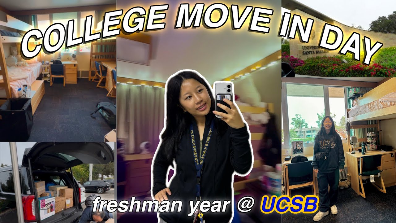 COLLEGE MOVE IN DAY @ UCSB (freshman year)| santa rosa hall | ucsb ...