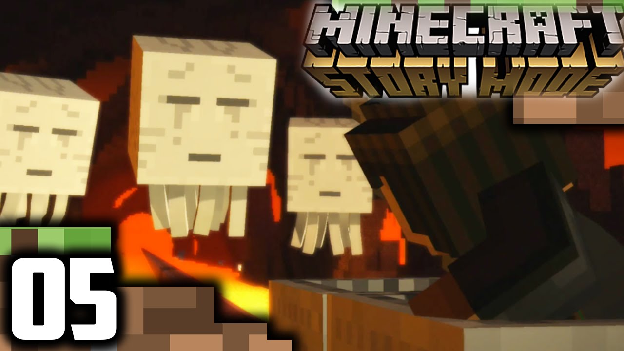 MINECRAFT STORY MODE Walkthrough Part 5 || HUGE GHASTS! || Minecraft ...