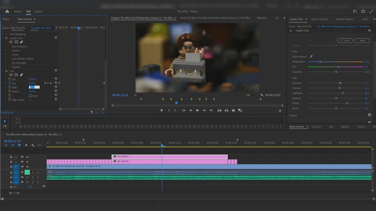 Editing a Scene from "The Office - Intro" - YouTube