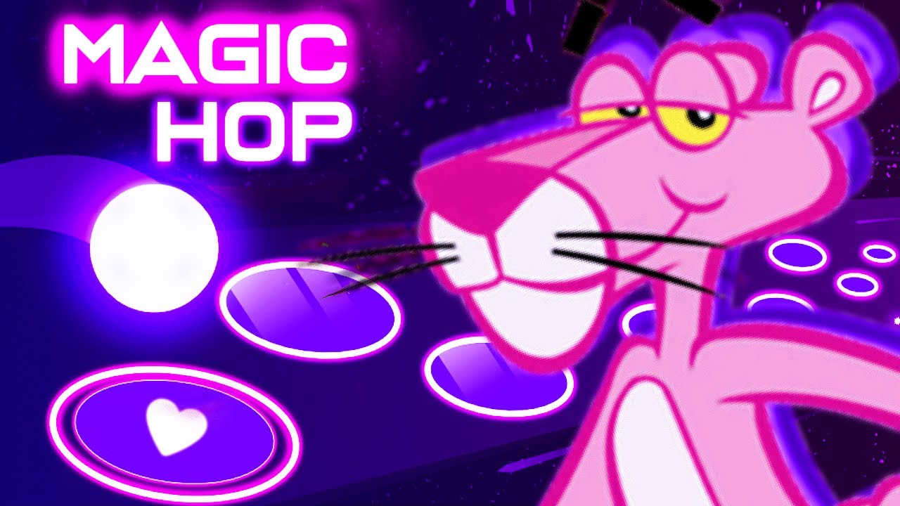 The Pink Panther Theme Song | Tiles Hop Magic | Cartoons *3 VIEW ANGLES ...