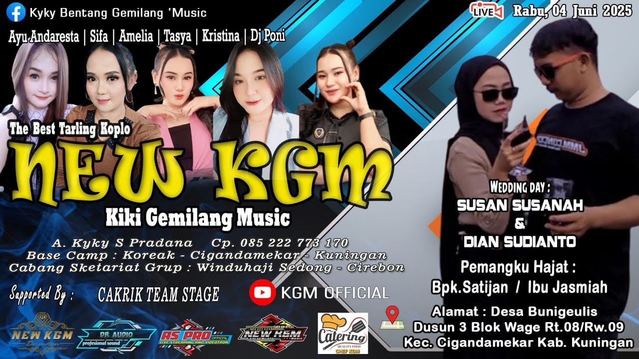 🔴 Live " NEW KGM (Kiki Gemilang Musik) " Pernikahan : SUSAN & DIAN ...