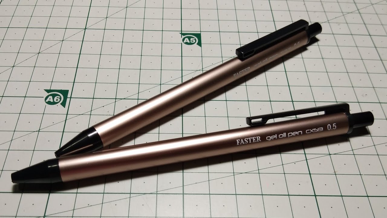 Faster gel oil pen cx513 ปากกาหรู ราคาสบายกระเป๋าตังค์ - YouTube