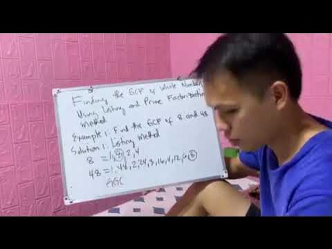 Finding the GCF of whole numbers using listing and prime factorization ...