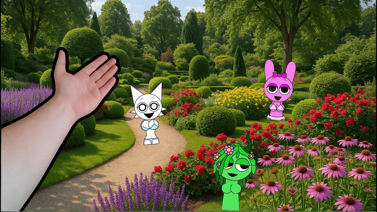 Going crazy with Vineria in a beautiful garden (Sprunki IRL Animation ...