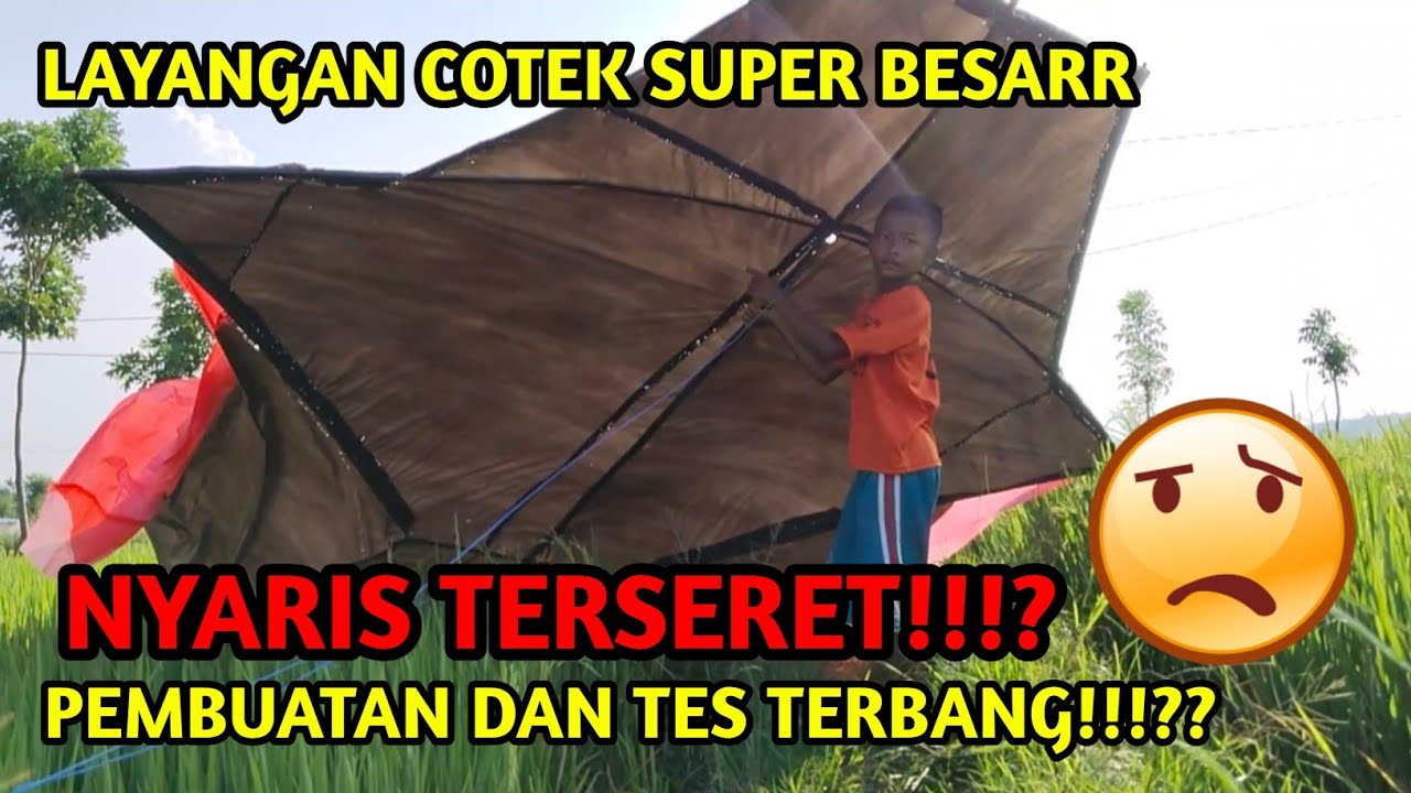Buat layangan cotek super besar&tes terbang!!? #layangan #pelayangbali ...
