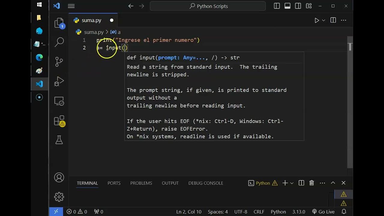 CREAR UN PROGRAMA EN PYTHON 2 - YouTube