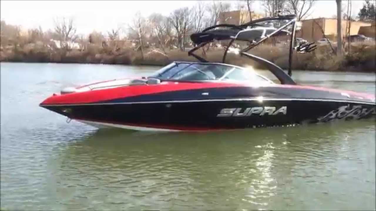 2011 Supra Launch 242- Black/ Red/ White On Water - YouTube