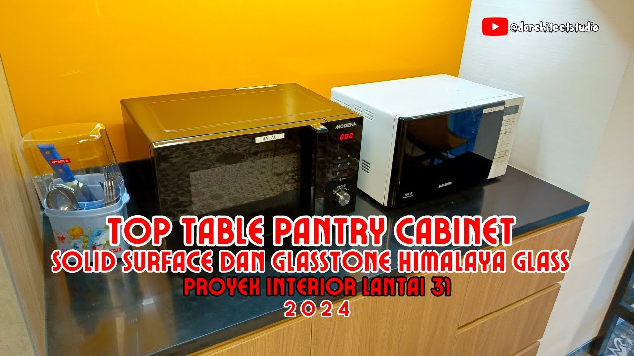 TOP TABLE PANTRY CABINET SOLID SURFACE DAN GlassTONE HIMALAYA Glass I ...