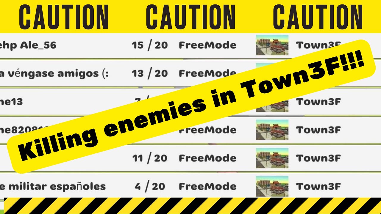 Enemies in Town3F | Chicken Gun Games! - YouTube