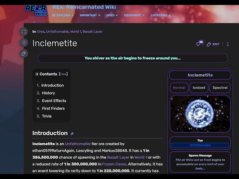 REx:Re - Inclemetite (1 in 386,500,000) - YouTube