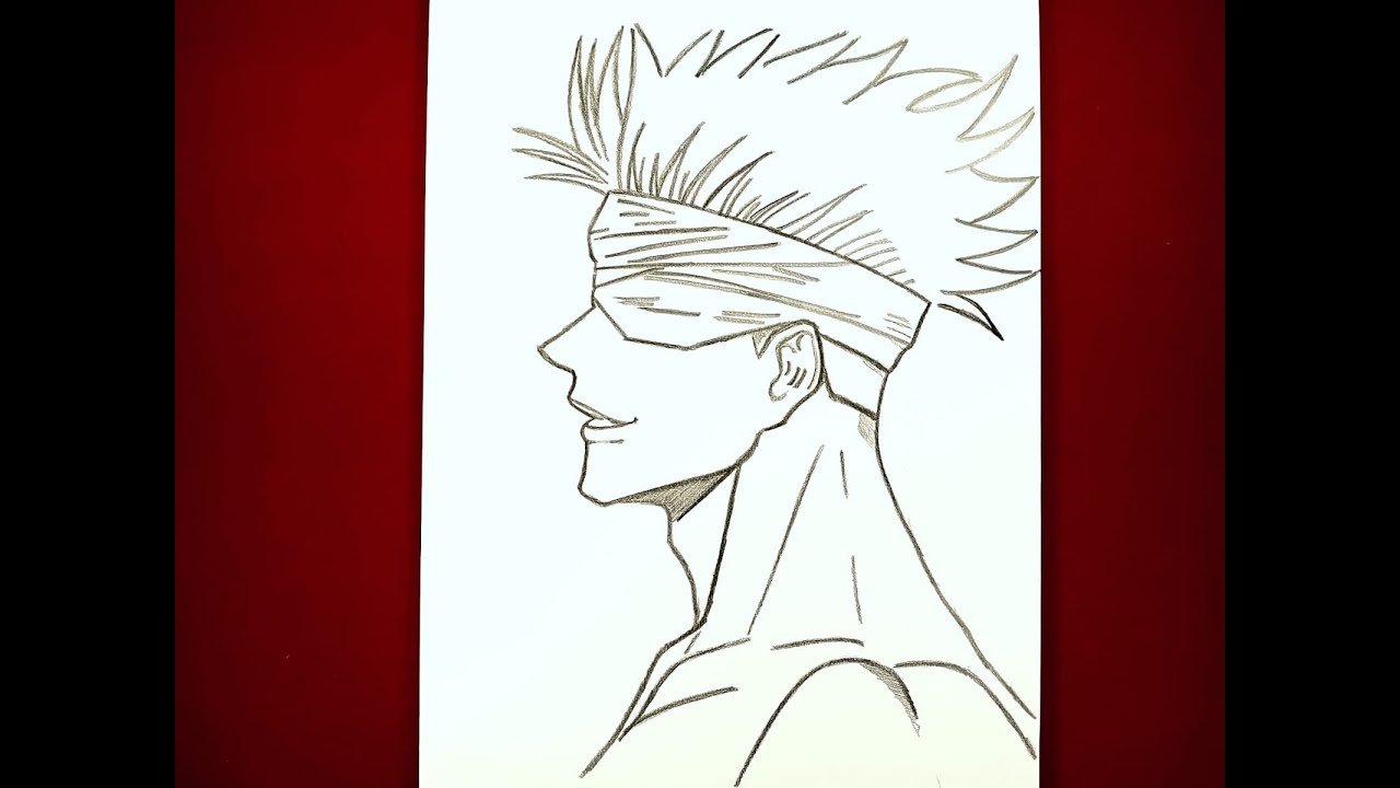 How to draw Gojo Satoru wearing a blindfold - YouTube