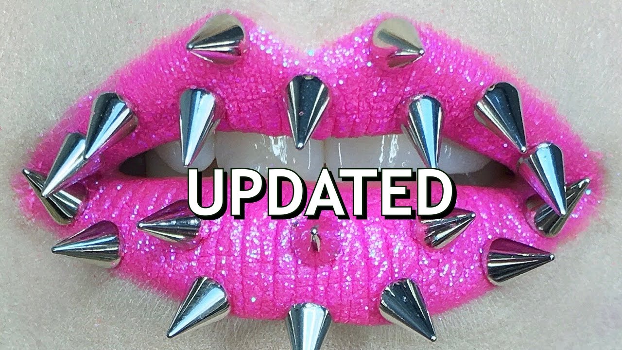 Pink Spike Lip Art Updated Abbey Dawn WTH heel Tutorial (GIVEAWAY ...