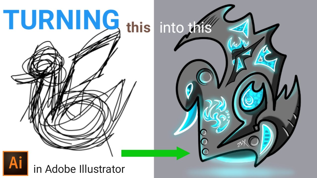 Adobe - Turning my Rough line drawing into Artwork | Speed art - YouTube