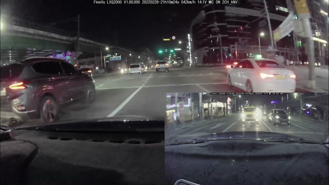 파인뷰 LXQ2000 블랙박스 야간 영상(QHD해상도) - YouTube